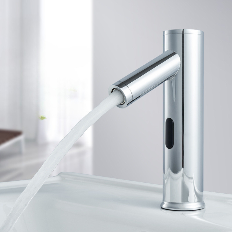 Modern Touchless Sink Faucet with Infrared Sensor, Automatic Hot and ...