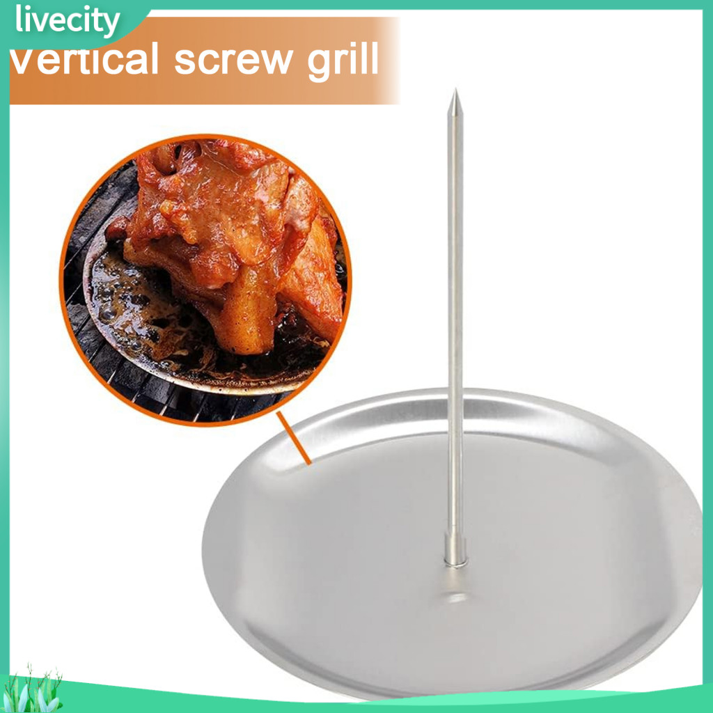 livecity| Oven Grill Skewer Set Barbecue Grill Skewer Holder 8 Inch Al ...