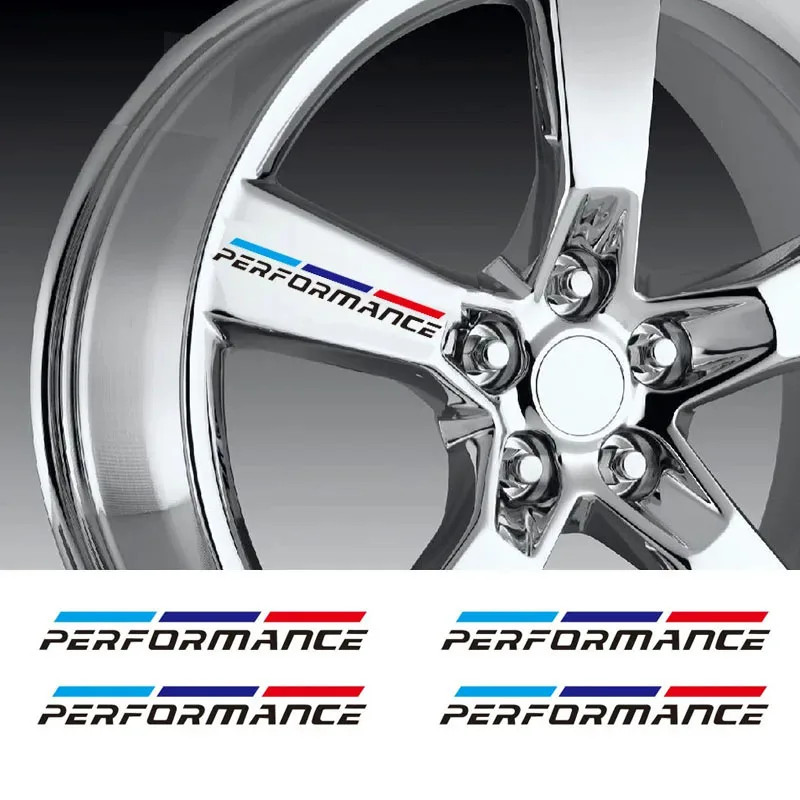 4Pcs M Power Performance Car Wheel Rim Sticker For Bmw E36 E39 E46 E53 E60 E61 E34 E70 E71 E85 ...