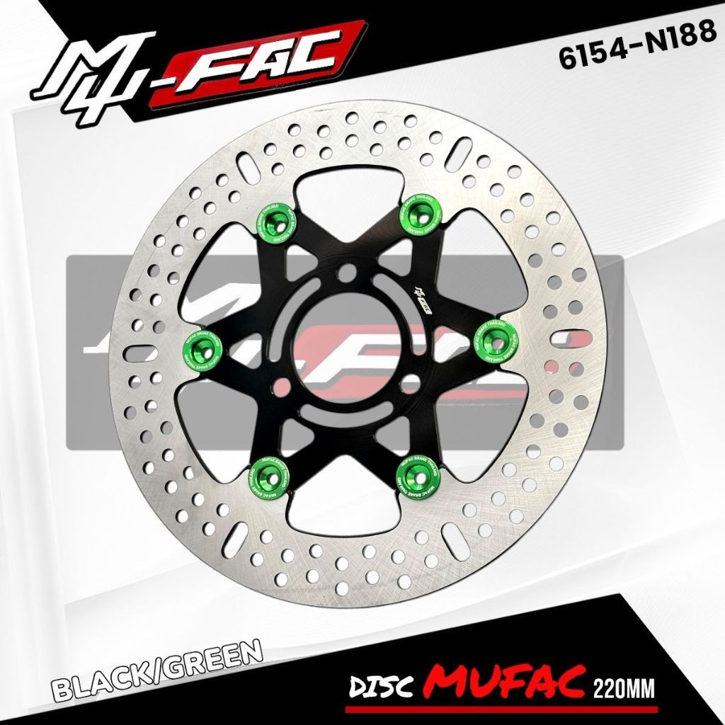 Mufac N188 Mio J Front Disc Disc 3 Holes 220mm BLACK SERIES | Shopee Philippines