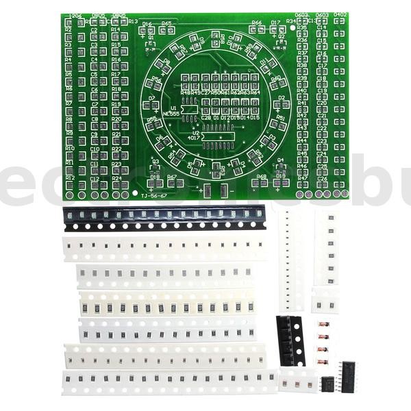 DIY SMD Rotating LED SMD Components Soldering Practice Board Skill ...