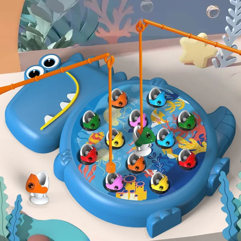 Dinosaur exploration, new fun of magnetic fishing Play Rod Game Toys ...