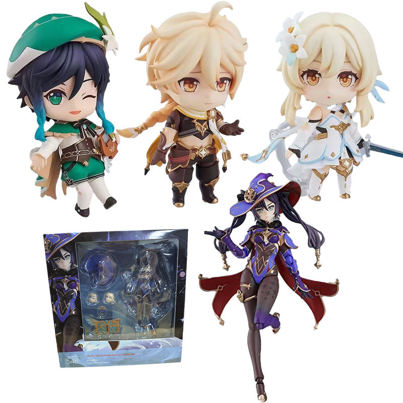 Genshin Impact Figma 548 Mona Nendoroid 1718 Lumine 1717 Aether 1795 ...