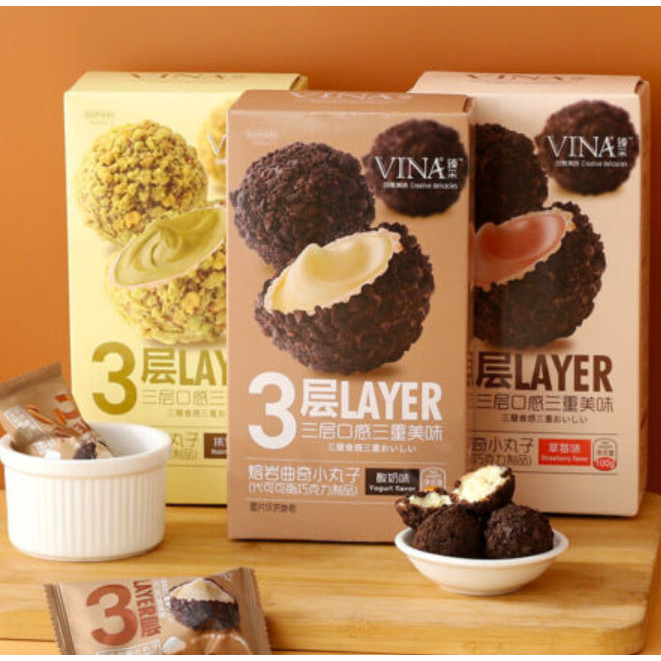 Franzzi Lava Cookies Small Balls Popping Chocolate Ball Cookies 100g ...