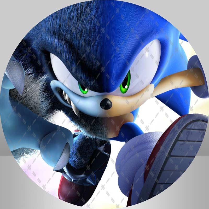 Sonic Round Birthday Backdrop For Photography Baby Shower Kids Children ...