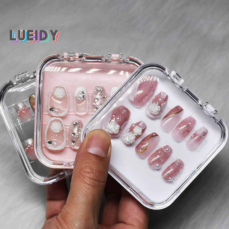 [Lueidy] Acrylic False Nail Storage Box Jewelry Gift Box for DIY Press ...