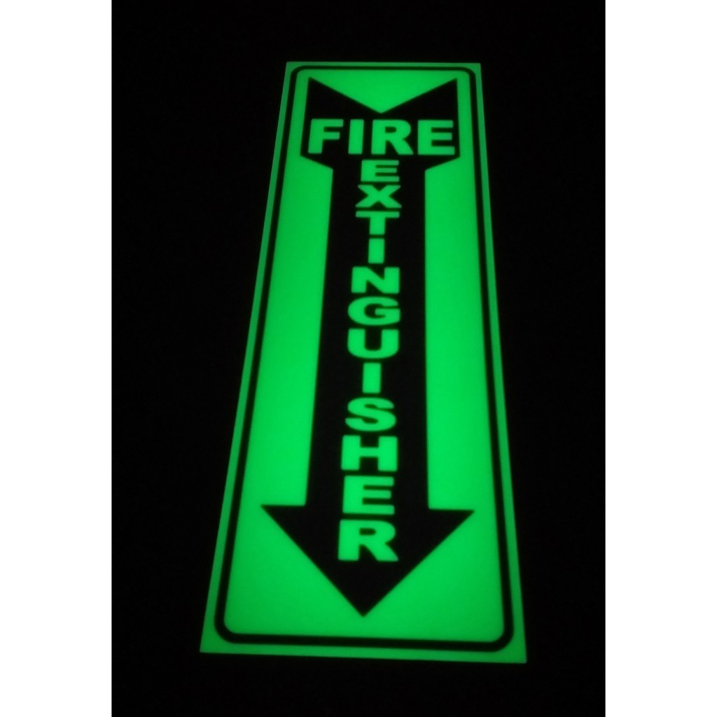 Luminous Fire Extinguisher Sign Sticker Green | Shopee Philippines