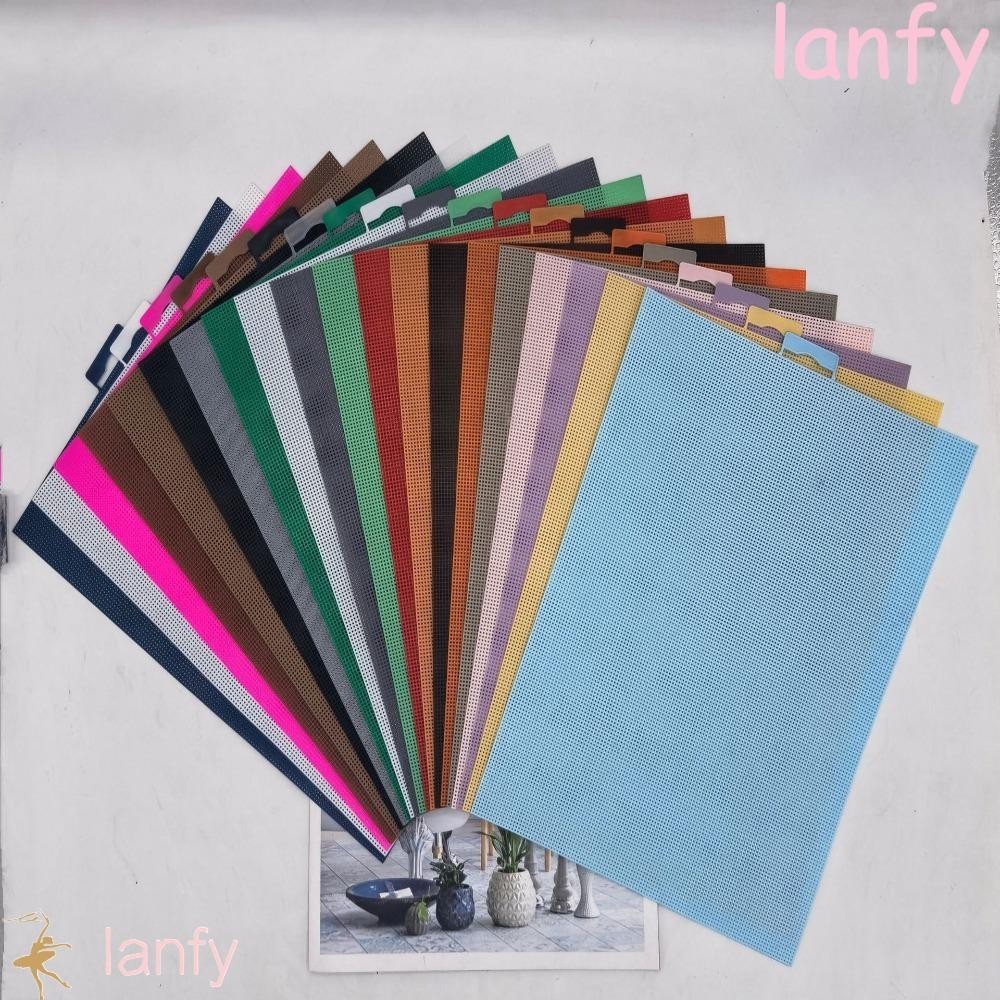 LANFY Cross Stitch Canvas Grid, 28x21cm 14CT Embroidery Fabric Canvas ...