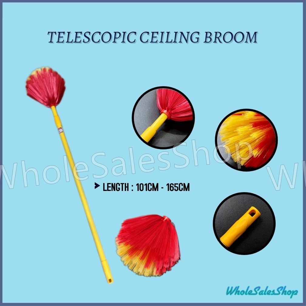 Telescopic CEILING BROOM COBWEB BROOM SAWGA PENYAPU SILING 天花板 | Shopee ...
