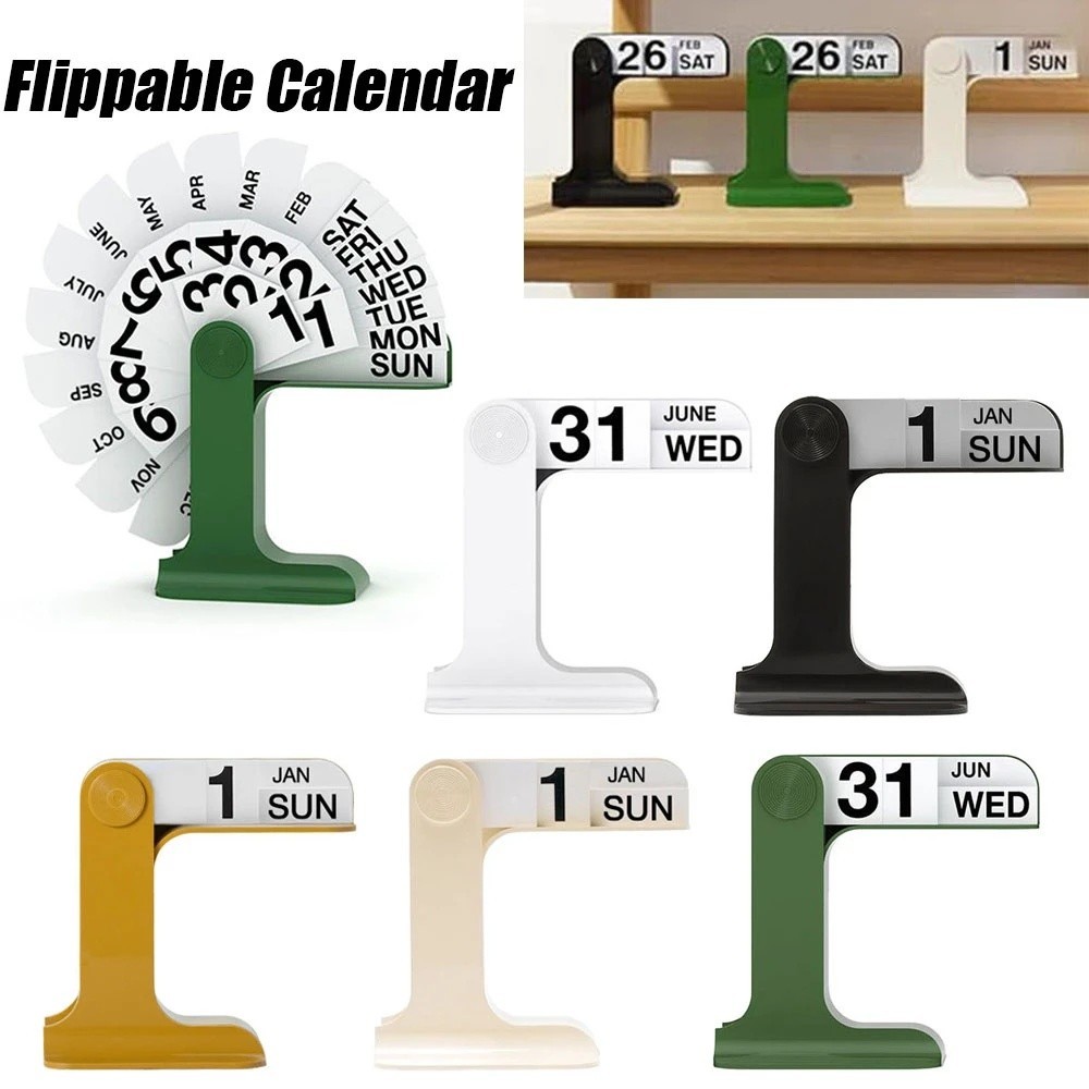 Creative Flippable Calendar Rotatable Desk Calendar Art Crafts ...