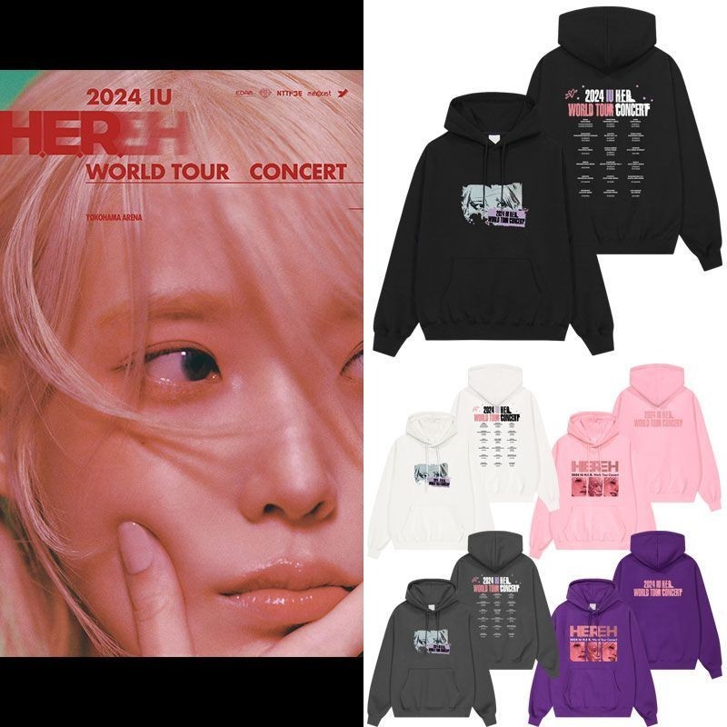 Kpop IU H.E.R. World Tour Concert 2024 Men/Women Hoodie Design Aid ...