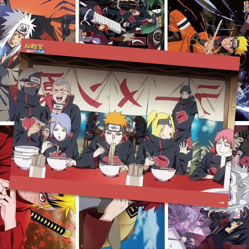 Naruto Poster Anime Peripheral Millet Wallpaper Naruto Sasuke Kakashi ...