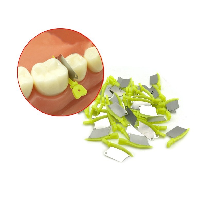50Pcs Dental Teeth Interproximal Plastic Wedge Knife With Metal ...