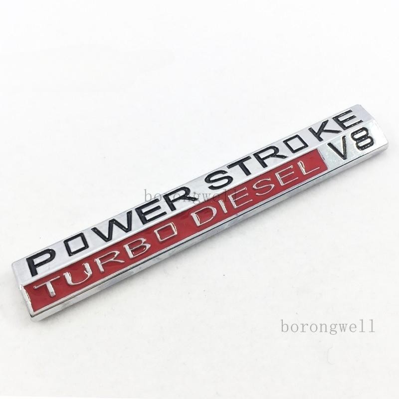 1 x POWER STROKE TURBO DIESEL V8 Emblem Badge Sticker Decal | Shopee ...