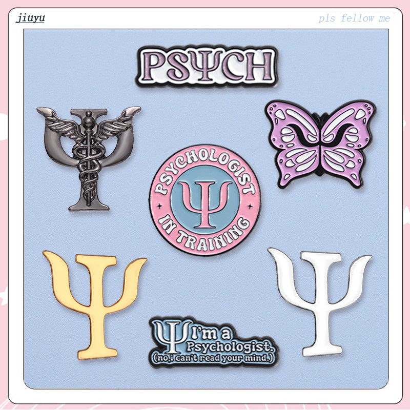 Psi Psychology Brooch Pin Medical Enamel Lapel Badge Jewelry Gift for ...