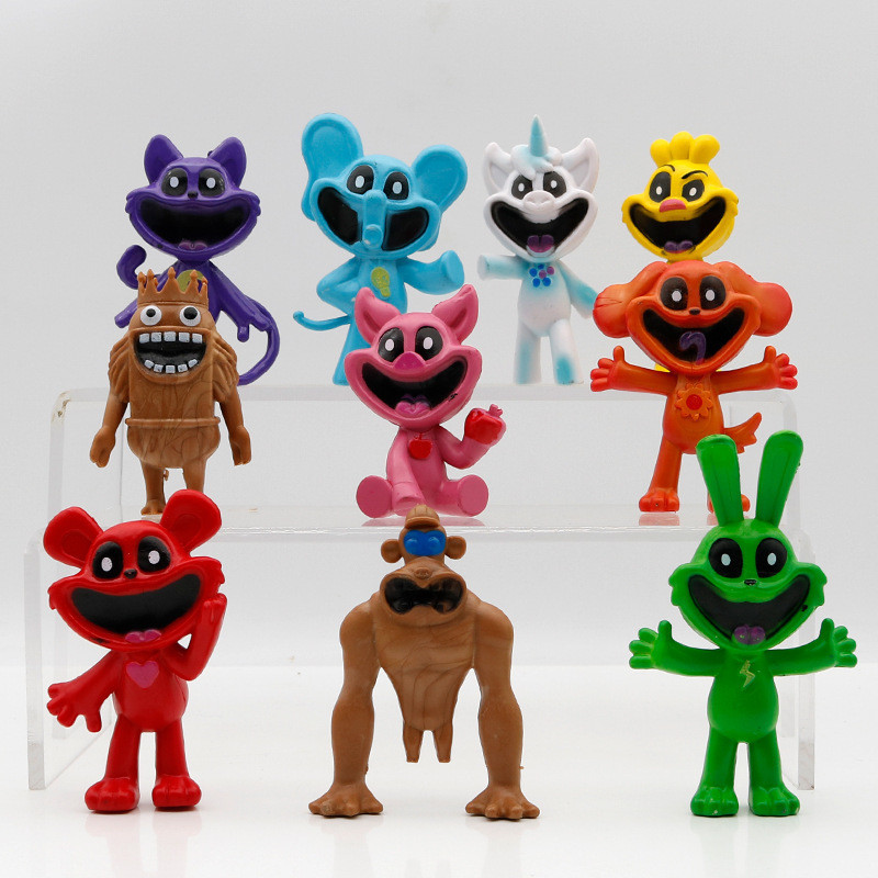 8/10 Pcs/Set Poppy Playtime Figure Smiling Critters CatNap Bobby ...