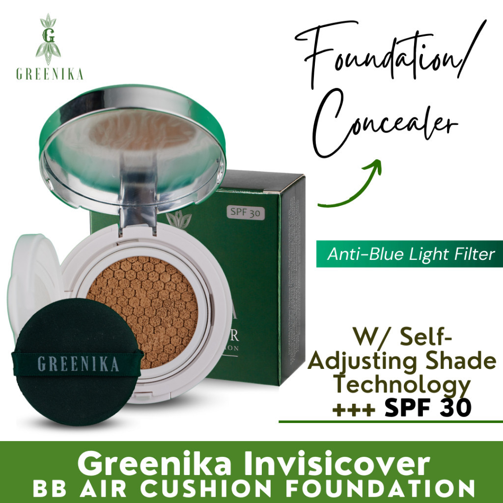 [ BB CUSHION FOUNDATION ] Greenika Invisicover Vegan BB Cream Cushion ...