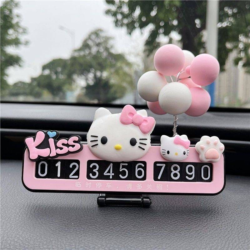 Car Moving Number Plate Temporary Parking Phone Plate Girl Cartoon ...