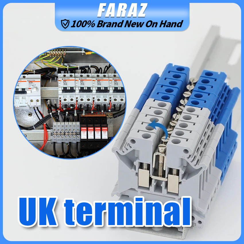 2Din Rail Terminal Block UK-2.5B Screw Electronic Terminal Strips ...