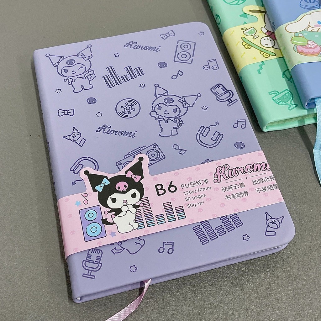 Ashley Sanrio Kuromi Notebook Ins Cartoon Hard Case Embossed Notepad B6 ...
