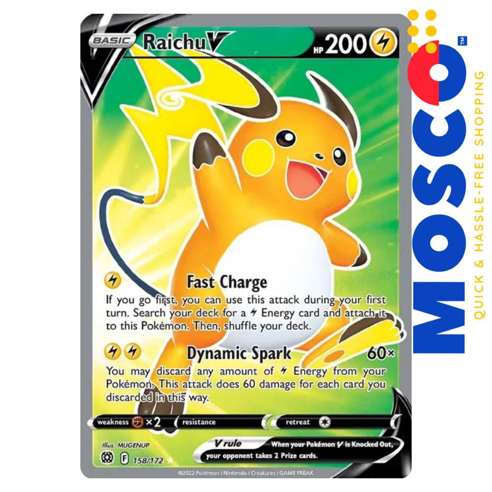 Raichu V - 158/172 - Full Art Ultra Rare Brilliant Stars | Pokemon TCG ...
