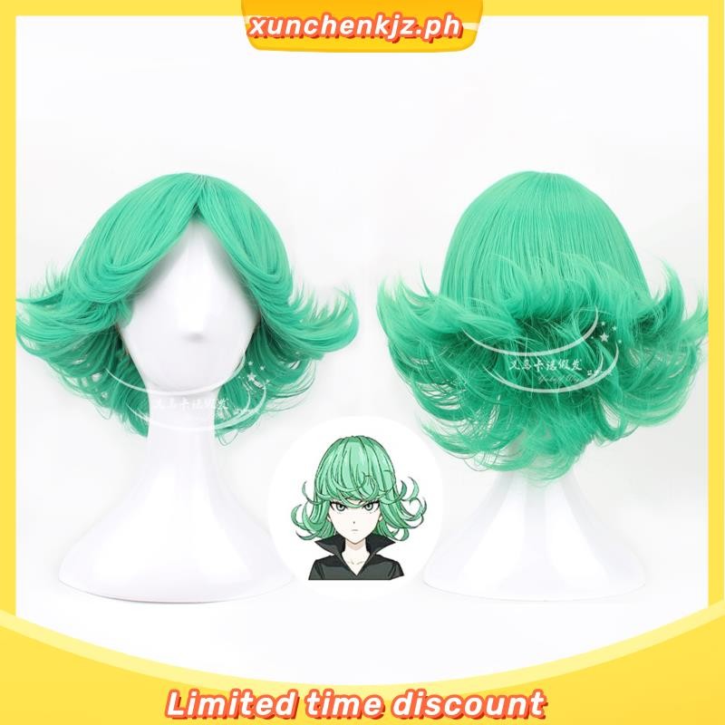 Ruler One Punch Man Senritsu No Tatsumaki Cosplay Wig Green Curly Heat ...
