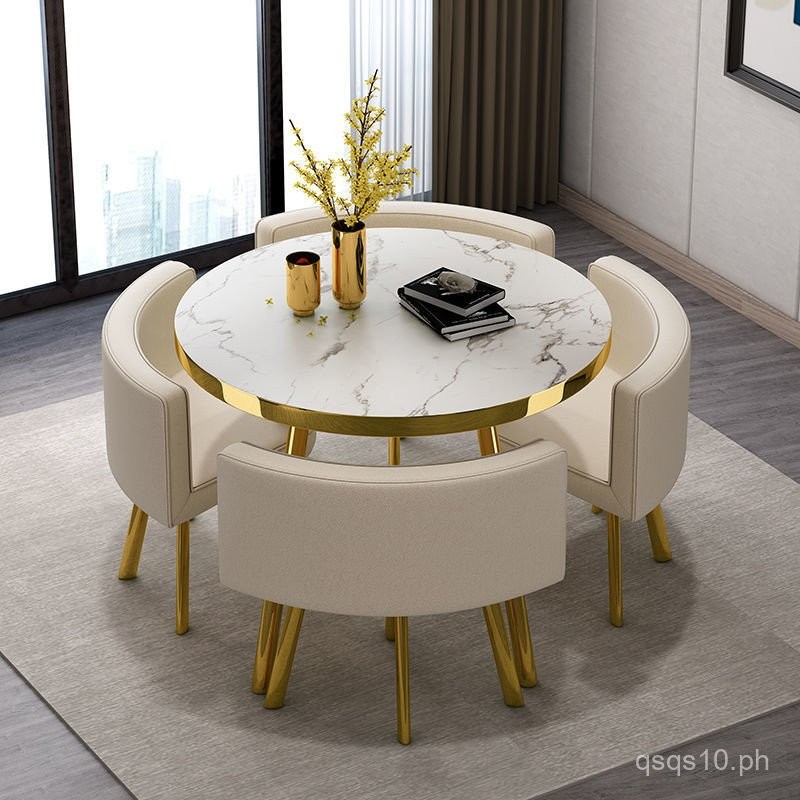 Minimalist Sales Office Meeting Reception Table and Chair Set Small ...