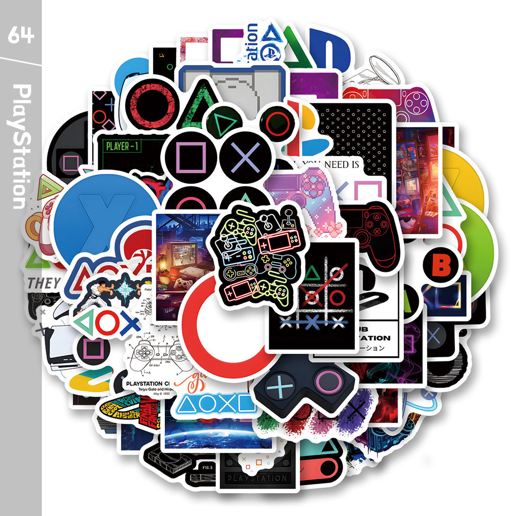 Y&P| PlayStation Stickers Set Video Games Graffiti Waterproof Decals ...