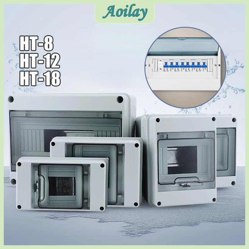 HT-8/12/18 Way Waterproof Distribution Box Electrical MCB Panel Box ...