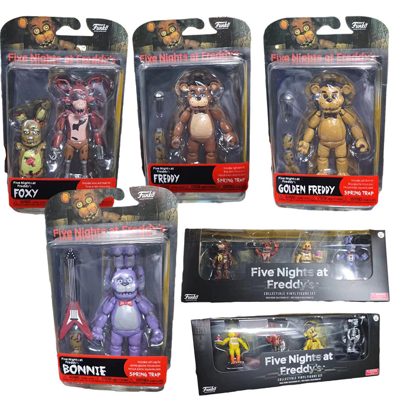 Funko FNAF Action Figure Set Five Nights At Freddy Figure Foxy Bonnie ...