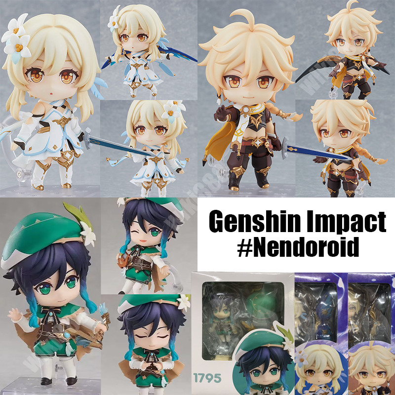 Genshin Impact Action Figure Lumine Venti Aether Model Dolls Anime ...