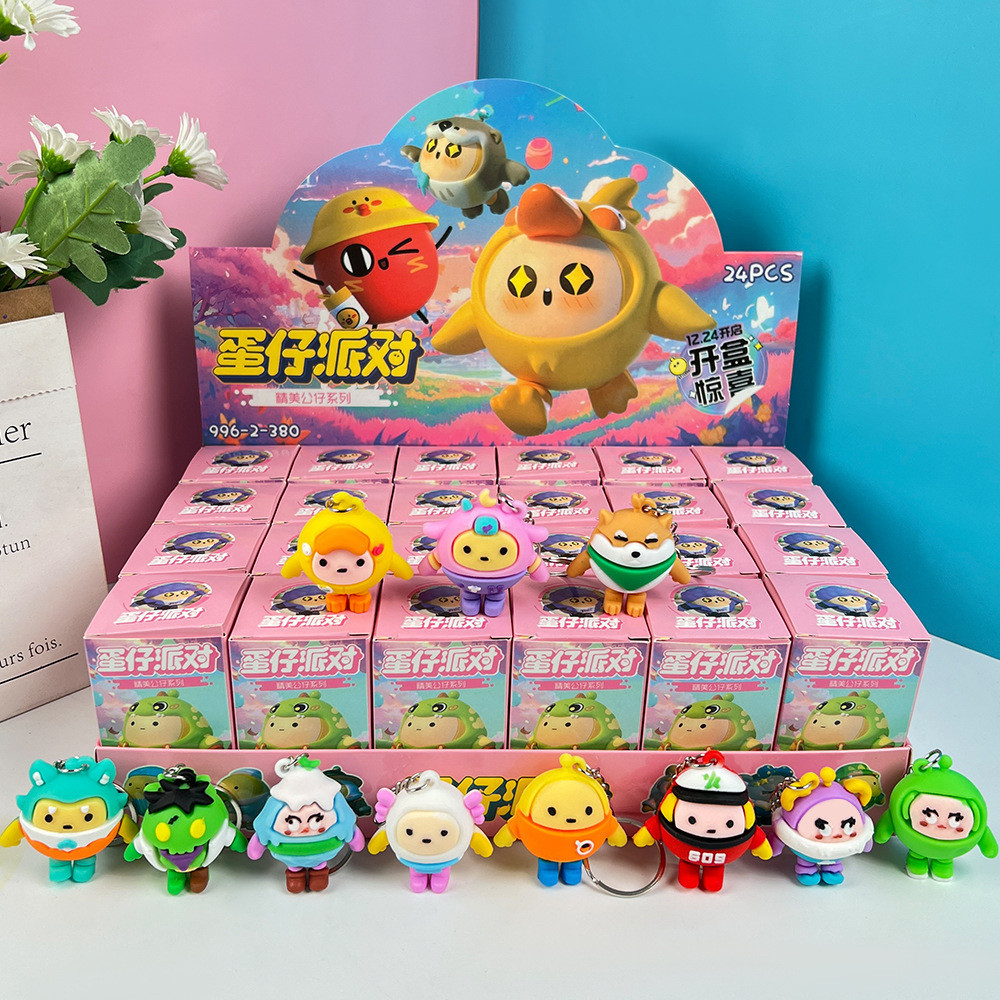 Egg Puff Party Blind Box Keychain Decoration Hand Travel Peripheral ...