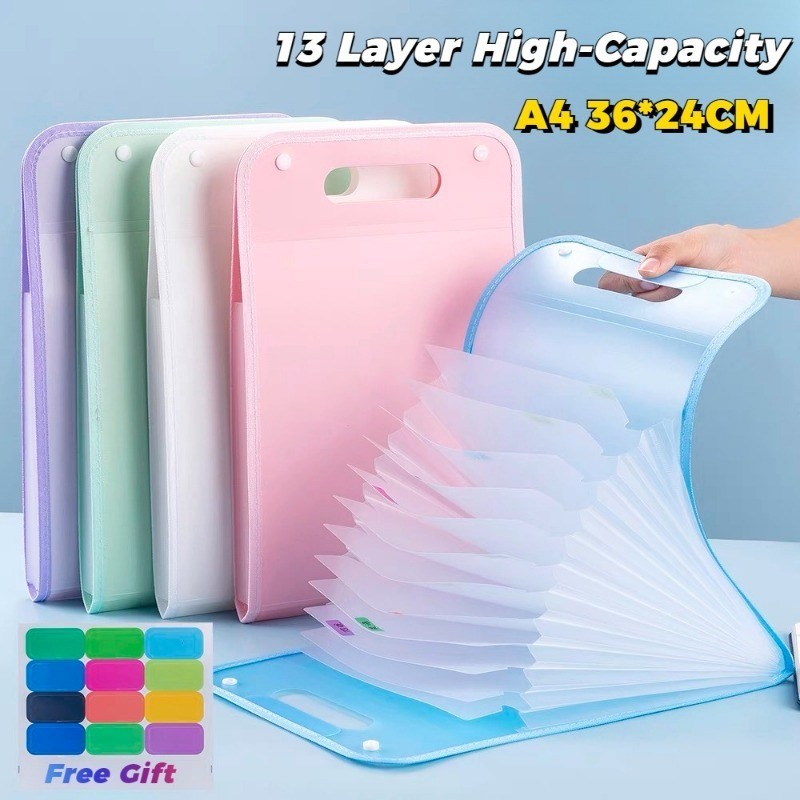 13 Layer Folder File Organizer Expanding File Folder Clear Book ...