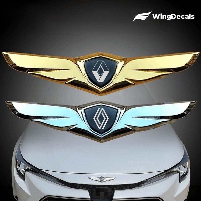 Renault Metal na Sticker ng Harap ng Kotse at Tailgate na may Angle ...