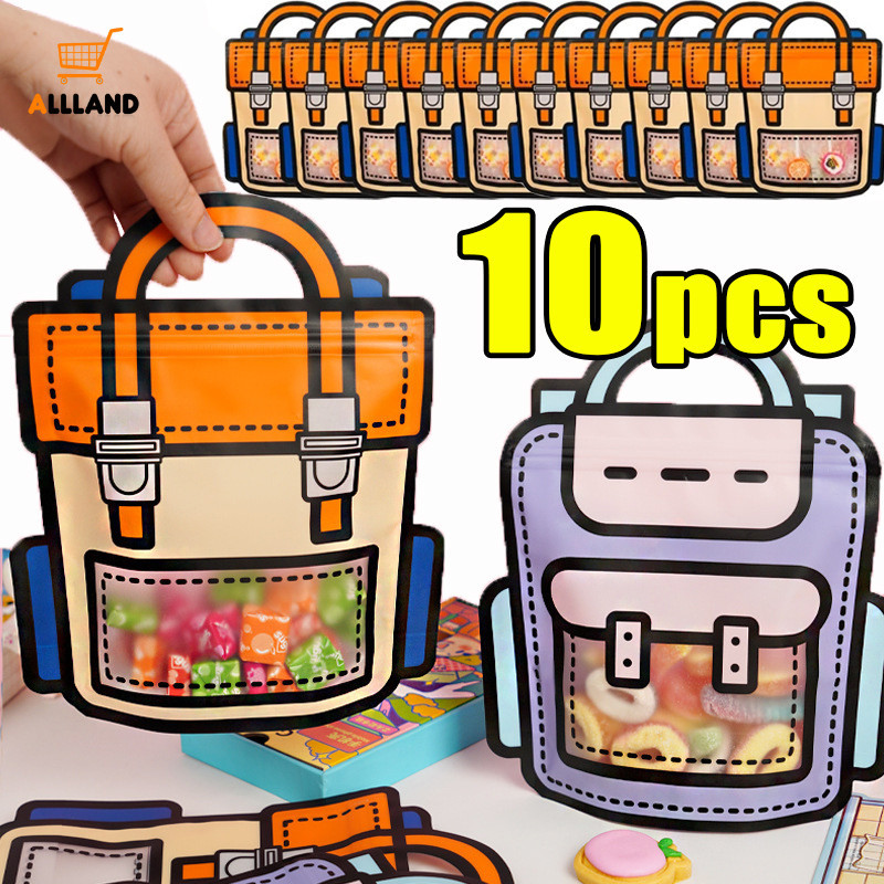 7 Types Cartoon School Bags Shape Seal Bags Portable Children Snack ...