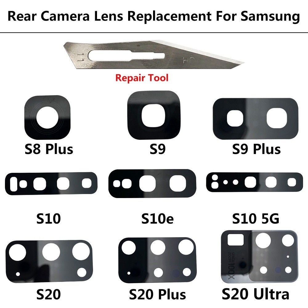 New Replacement Back Rear Camera Glass Lens For Samsung S8 S9 Plus S10e ...
