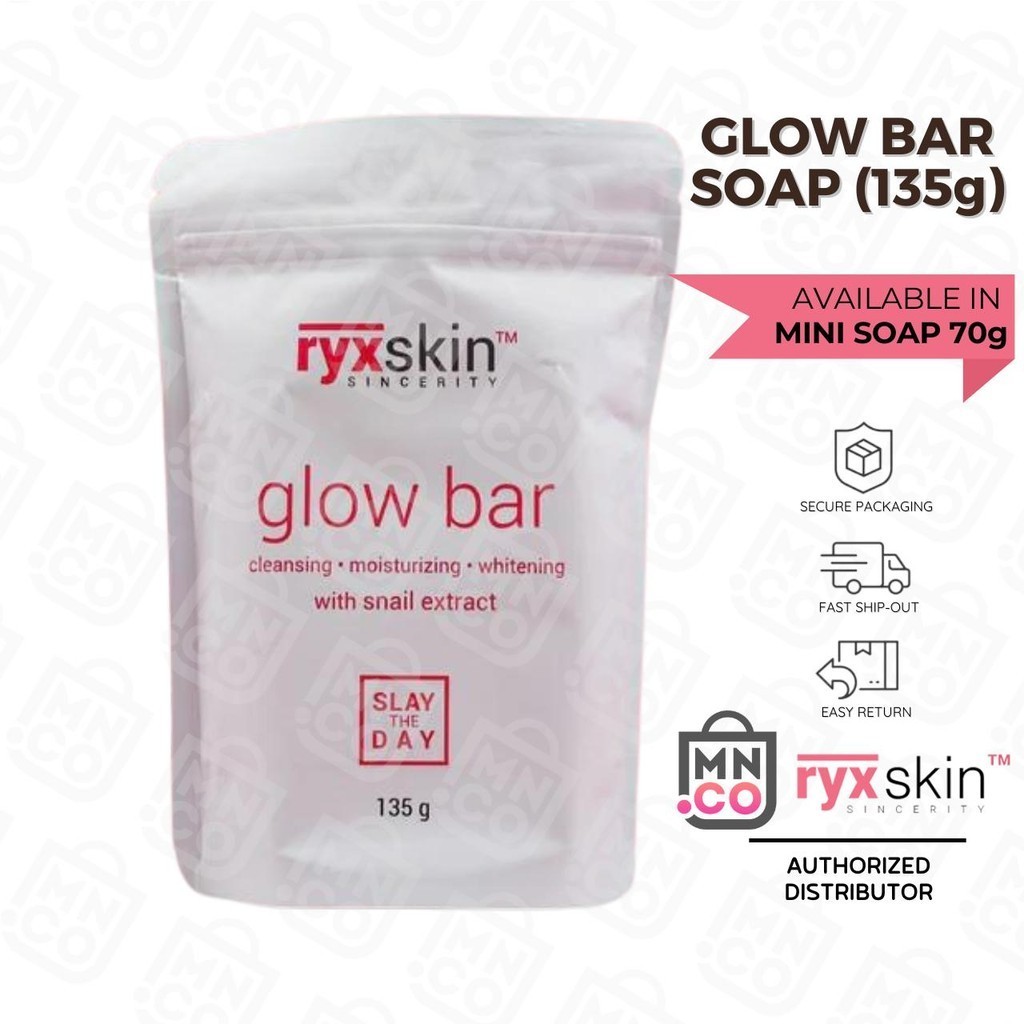 Ryx Skin | Glow Bar Soap with Snail Extract (Regular Soap 135g, Mini ...
