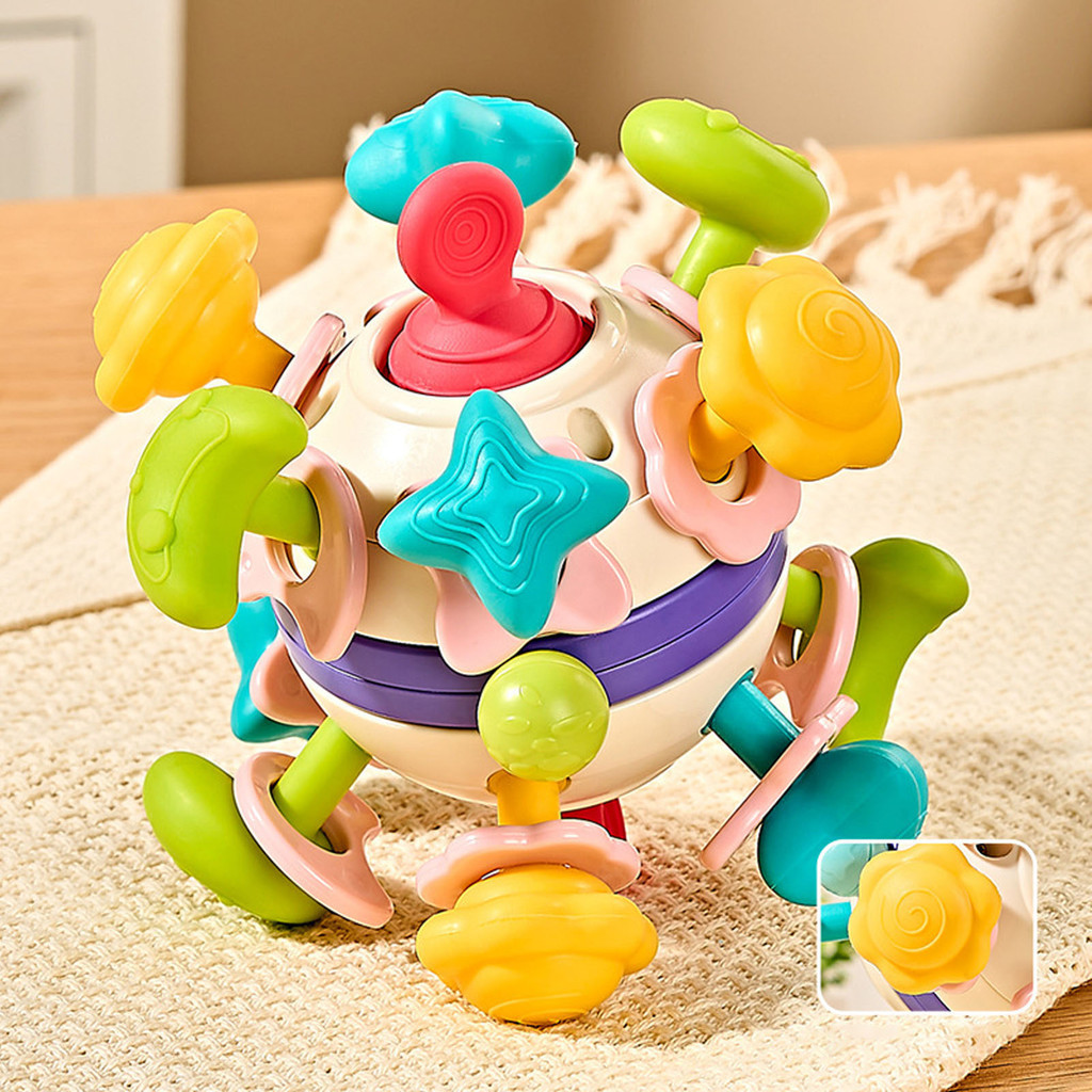 HEO~Baby Teething Sensory Ball Grasping Activities Twisting Sliding ...