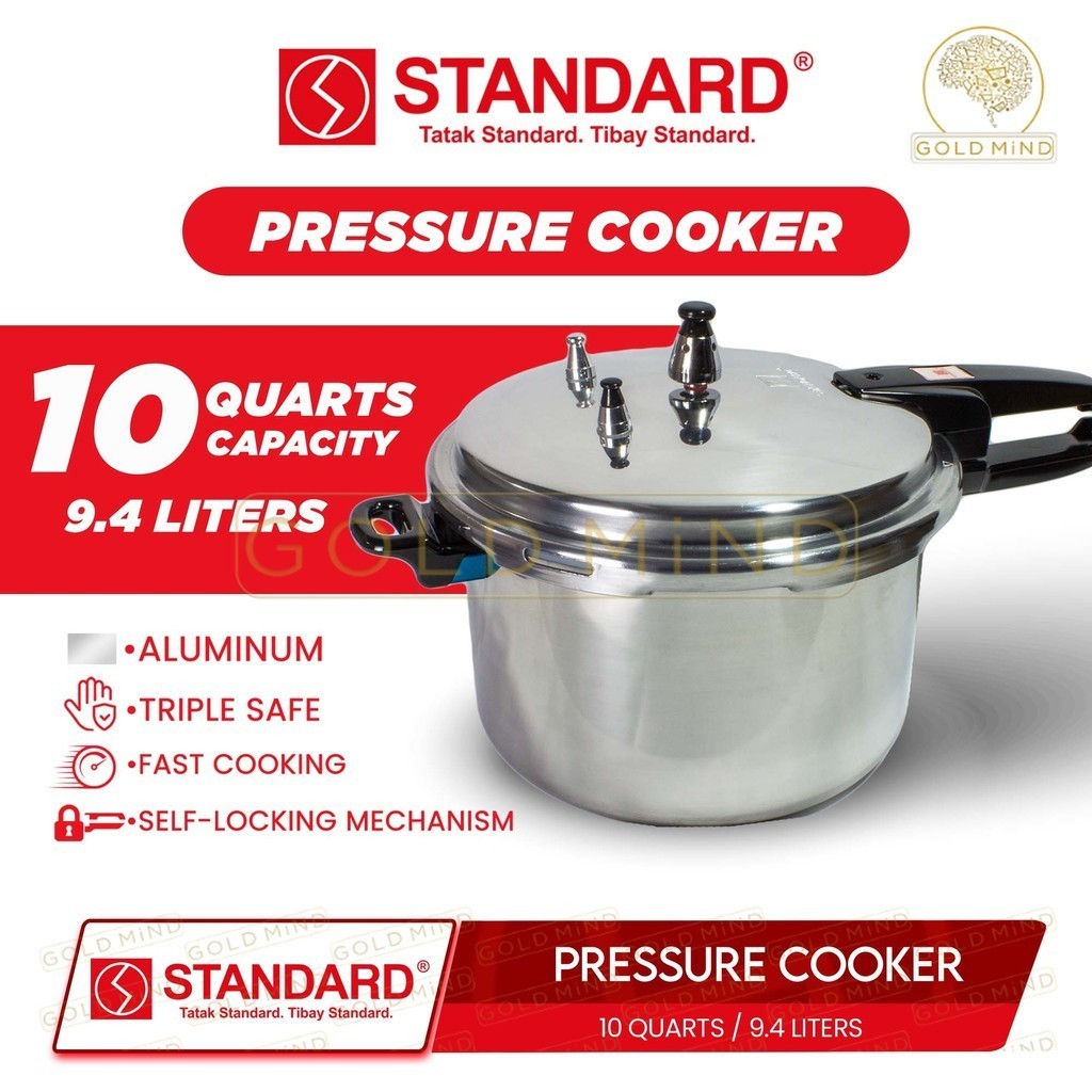 Standard Pressure Cooker 10 Quarts (9.4 Liters)- Gold Mind Everyday Low ...