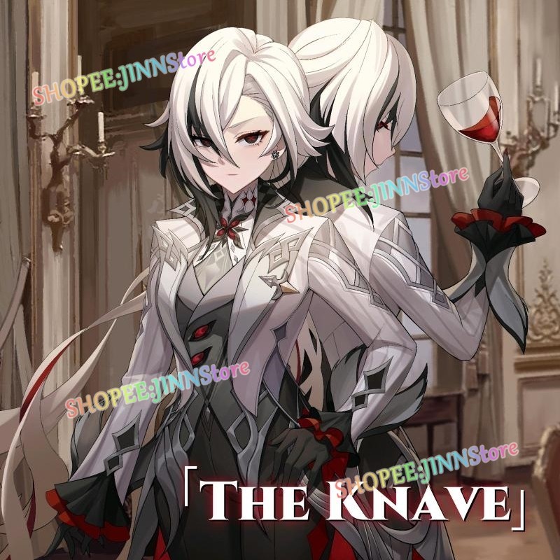 - JINN - GENSHIN IMPACT SNEZHNAYA FATUI THE KNAVE Cosplay Costume Wig Accessories Full Set ...