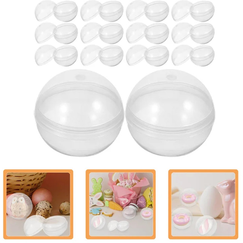 28/35/45/50mm Plastic PP Toys Capsules Surprise Ball Transparency Clear ...