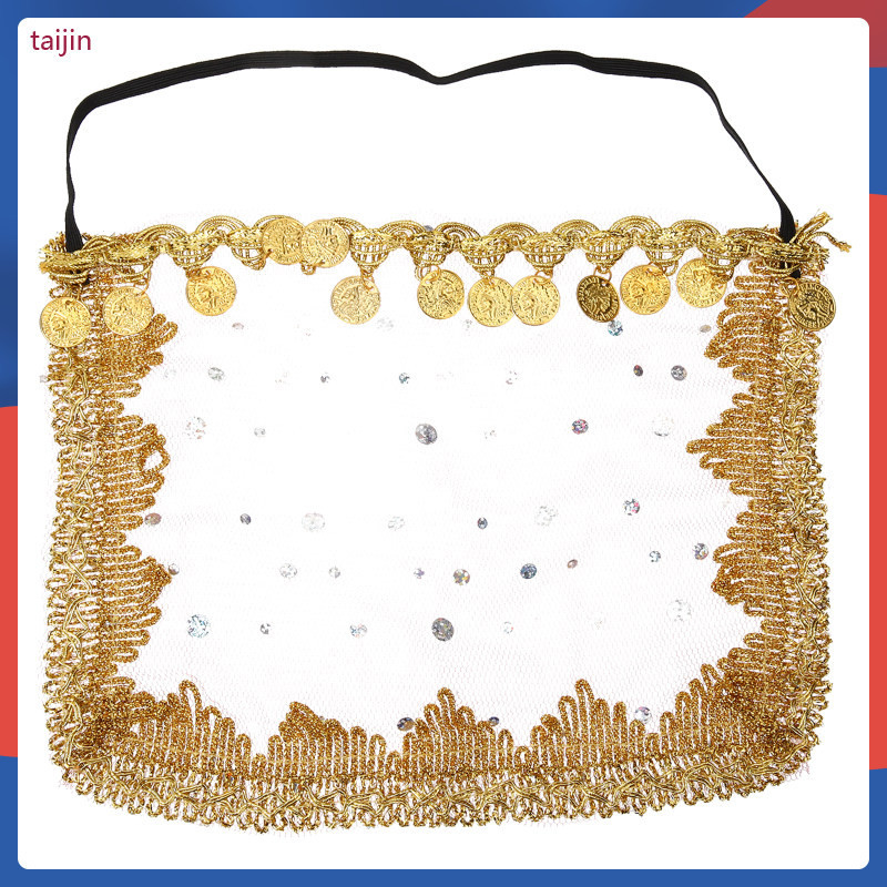 Face Veil with Sequins Mesh Dreses Mask Costume Cosplay Costumes Belly ...