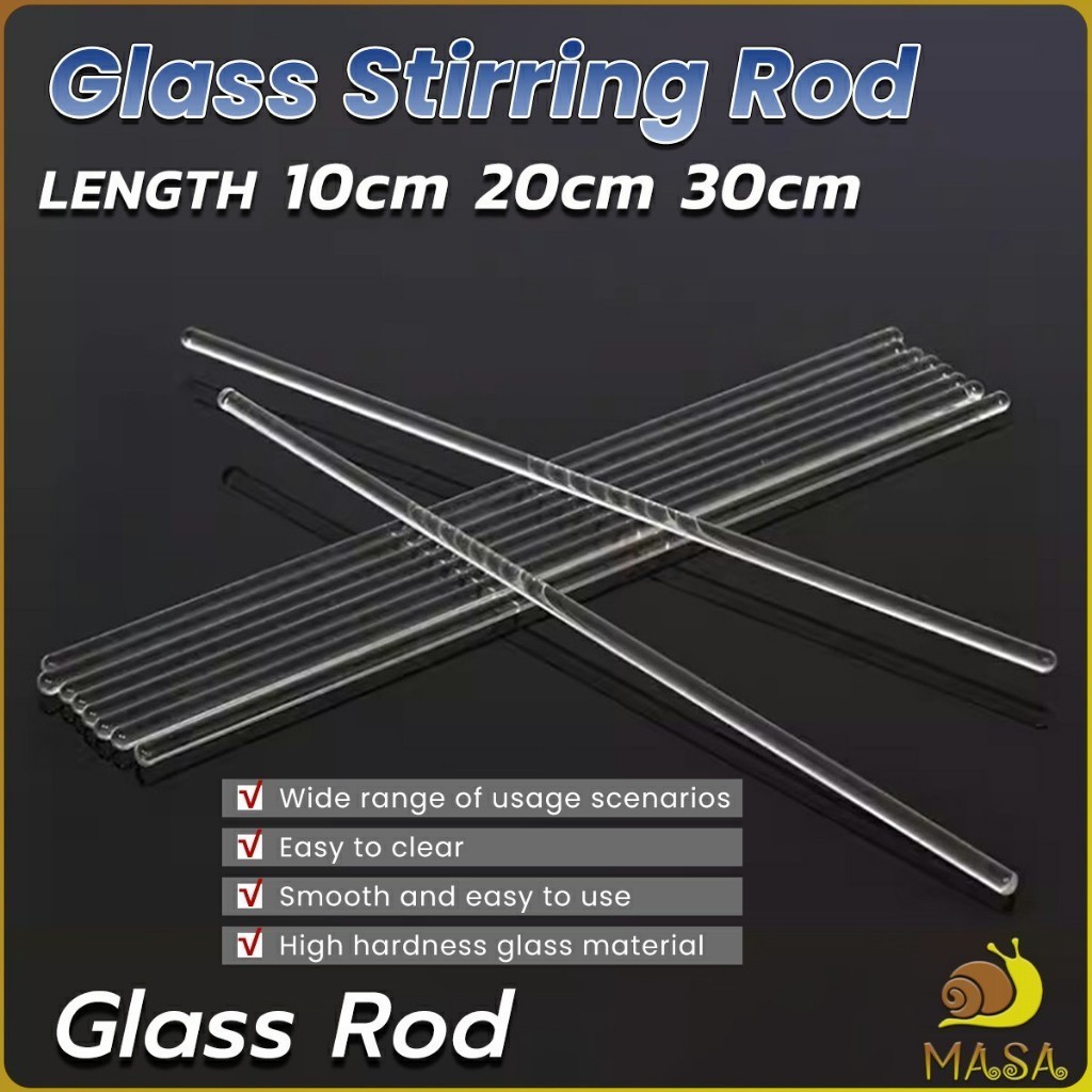 MASA Glass Stirring Rod Laboratory tools 10cm 20cm 30cm for Science,Lab ...