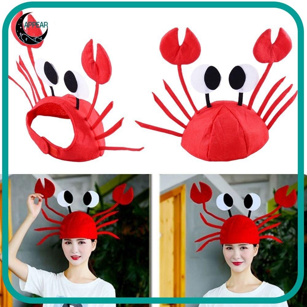 APPEAR Crab Hat Adult/Kid's Performance Props Cartoon Party Accessory ...