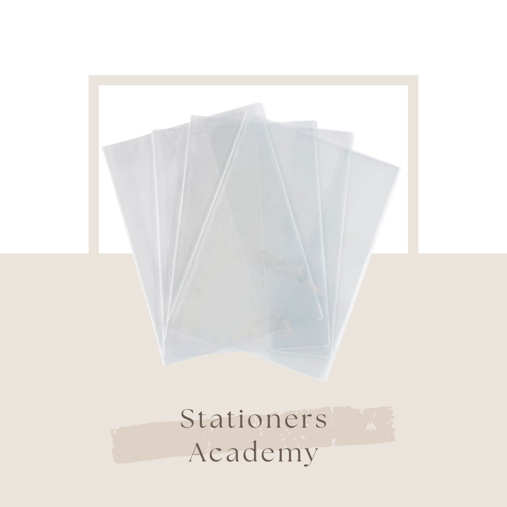 Clear Adj. Plastic Jacket/cover of notebook by 4pcs | Shopee Philippines