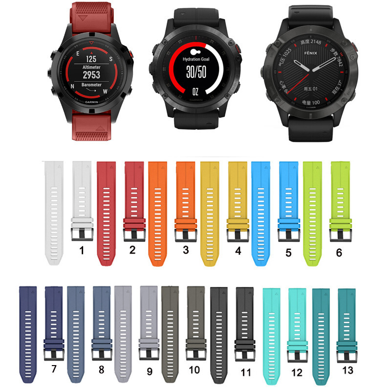 Silicone strap Easy fit quick release watch band for Garmin Fenix 7 7x ...