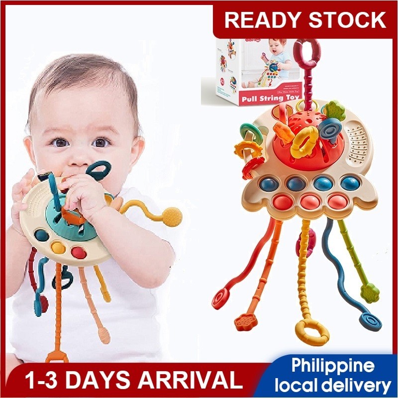 Baby Sensory Toys Baby Early Education Toys Montessori Pull String ...