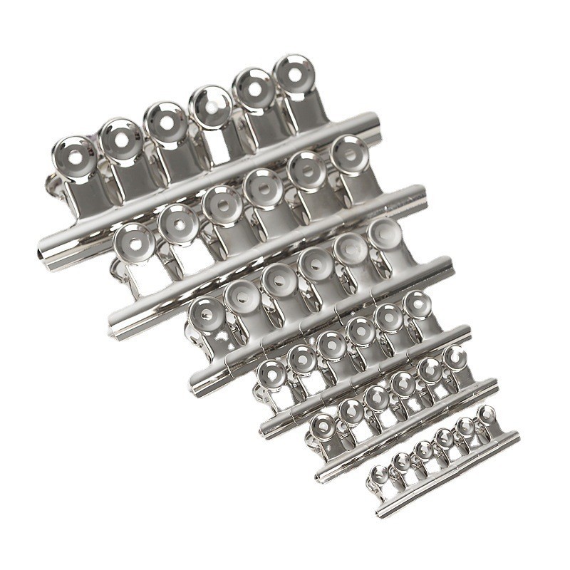 5PCS High Quality Stainless Steel Bulldog Clips Metal Office Paper Clip ...