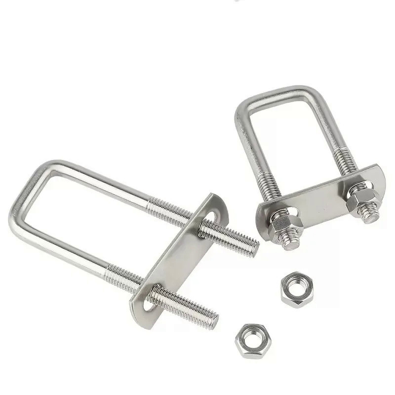 M6 M8 304 Stainless Steel Square Clamp U Bolt Right Angle U Screw U ...