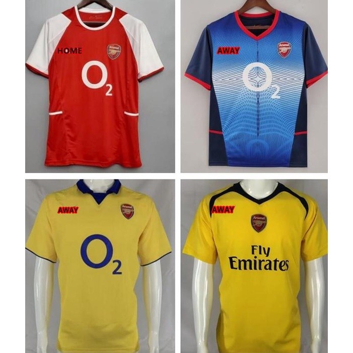 2000 2002 2003 2005 2006 Arsenal home Away Men Retro Soccer Jersey ...